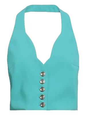 Pinko Crepe Crop Top Blue