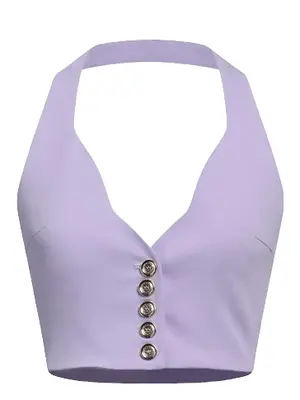 Pinko Crepe Crop Top - Purple
