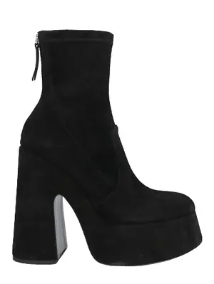 VIC MATIE Leather Ankle Boots - Black