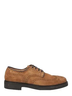 FABI Leather Lace-up Brogues - Beige