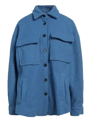 VICOLO Bouclé Shirt - Blue