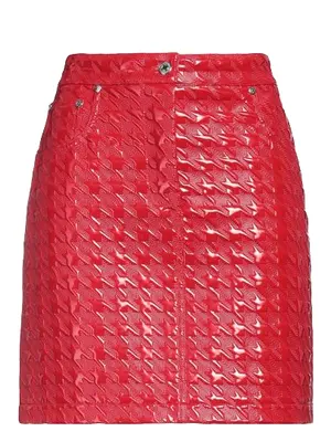 MSGM MSGM Mini Skirt With Houndstooth Pattern Red