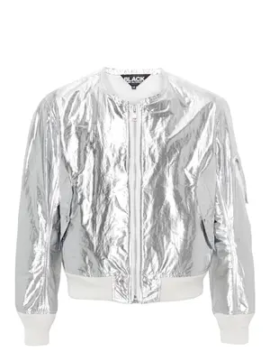 BLACK COMME DES GARÇONS Metallic-finish Bomber Jacket - Silver