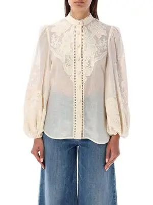 Zimmermann Zimmermann Ottie Blouse Beige