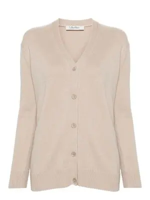 Max Mara Button-up Wool-blend Cardigan - Neutrals