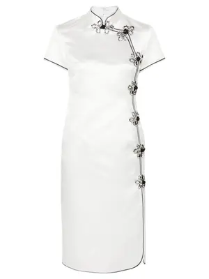 Huishan Zhang Manon Silk Midi Dress - White
