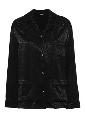 Just Cavalli Logo-jacquard Shirt - Black