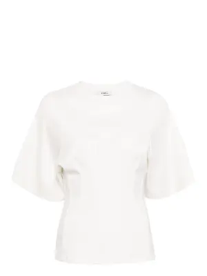 Goen.j Ruched-detailing T-shirt - White