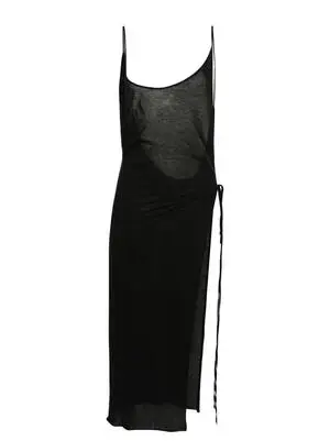 Attico Open-back Cotton Midi Dress - Black