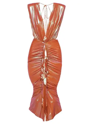 Alexandre Vauthier Draped Dress - Orange
