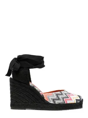 Missoni 100mm Zigzag-pattern Espadrilles - Black