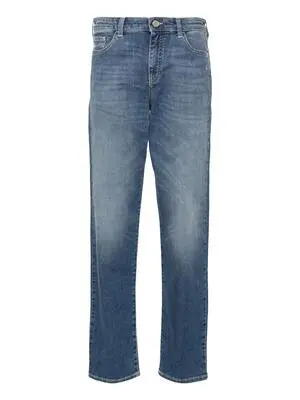 Emporio Armani Mid-rise Slim-cut Jeans - Blue