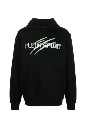 PLEIN SPORT Chrome Scratch Edition Hoodie - Black