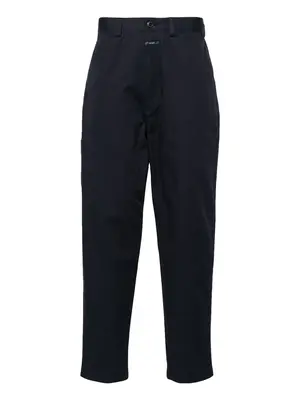 Closed Tapered-leg Twill Trousers - Blue