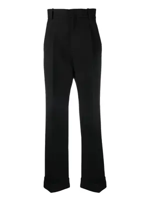 Gucci High-waisted Wool Trousers - Black