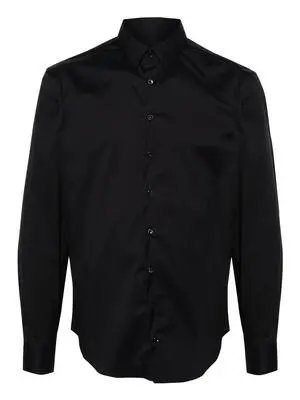 Giorgio Armani Classic-collar Poplin Shirt - Blue