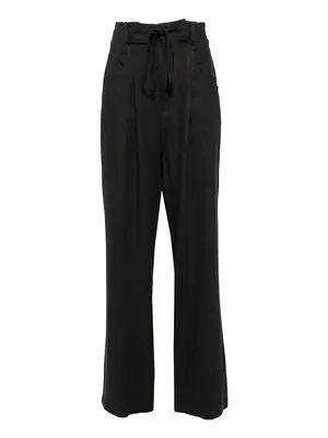 Goen.j High-waisted Straight-leg Trousers - Black
