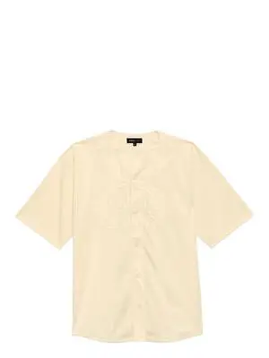 PURPLE BRAND Crest Baseball Cotton Shirt
