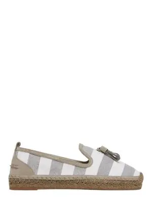 BRUNELLO CUCINELLI Striped Canvas Espadrilles