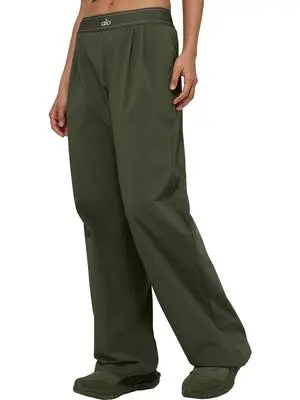 Alo Yoga Suit Up Trouser (Long) Green Olive