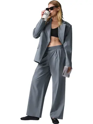 Alo Yoga Suit Up Trouser (Long) Steel Grey