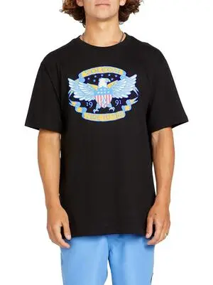 Volcom Statue Cotton Graphic T-shirt - Black