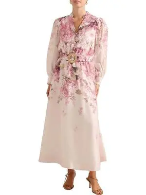 EVER NEW Peyton Belted Maxi Dress - Cream Adela Floral