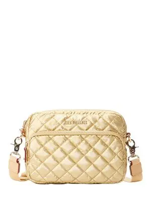 Mz Wallace Small Metro Quilted Camera Bag - Light Gold Pearl Metallic