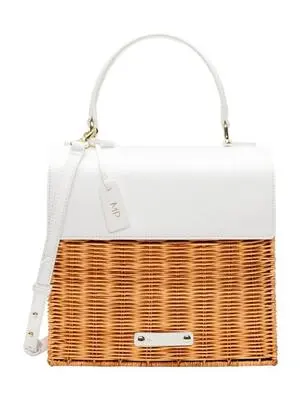 MODERN PICNIC Luncher Wicker Lunch Box - Dark White Wicker