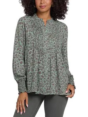 NYDJ Pleated Peasant Blouse - Morningside