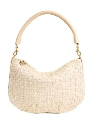 Clare V. Petit Moyen Messenger - Creme Woven