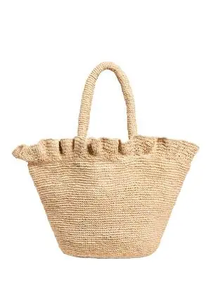LOEFFLER RANDALL Cyrus Raffia Tote - Natural