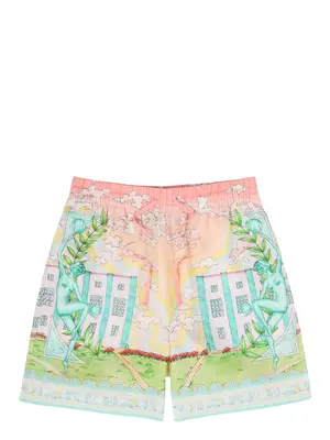 Casablanca CASABLANCA Printed Linen Shorts Multicoloured 1