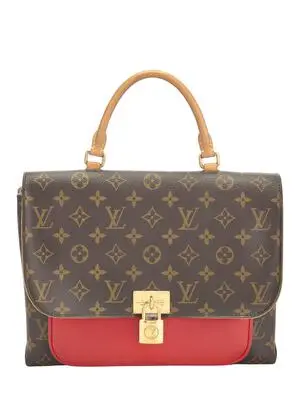 LOUIS VUITTON Monogram Marignan Satchel With Gold-tone Hardware - Red