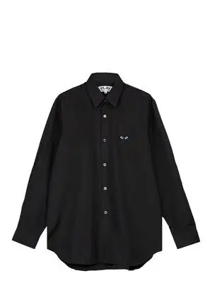 Play Comme Des Garcon Small Heart Long-sleeve Shirt - Black