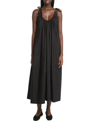 Co Gathered Maxi Dress - Black