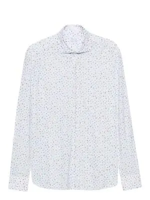ORIAN Paisley-print Long-sleeve Shirt - White