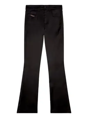 DIESEL P-ebbey Mid-rise Flared Trousers - Black