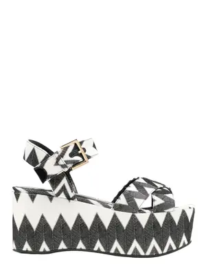 Missoni Wave 80mm Lurex Sandals - Black