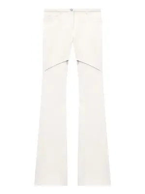 COURREGES Ellipse Zipped Twill Trousers - White