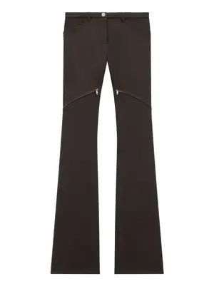 COURREGES Ellipse Low-rise Twill Trousers - Brown