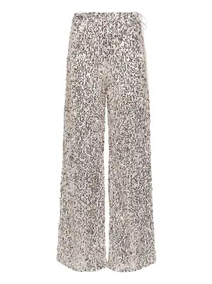ROTATE BY BIRGER CHRISTENSEN Net Sequin Trousers - Neutrals