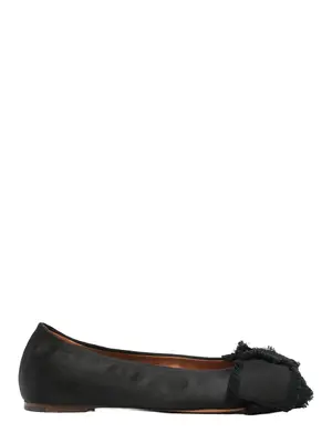 LANVIN Bow-embellished Ballerina Shoes - Black