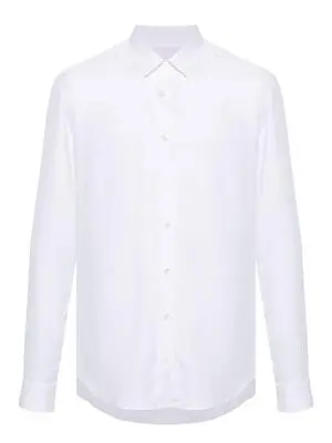 Patrizia Pepe Long-sleeve Striped-jacquard Shirt - White