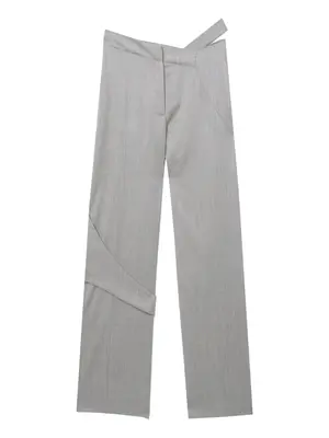 HELIOT EMIL Wool Asymmetric Trousers - Grey