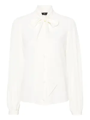 ETRO ETRO Pussy-Bow Silk Shirt