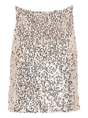REMAIN BIRGER CHRISTENSEN ROTATE BIRGER CHRISTENSEN Sequinned Mesh Tank Top
