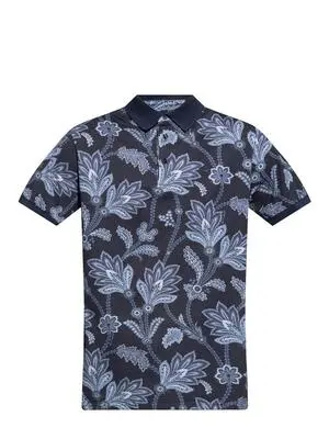 Etro Botanical-print Cotton Shirt - Blue