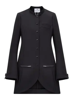 COURREGES Ellipse Single-breasted Coat - Black