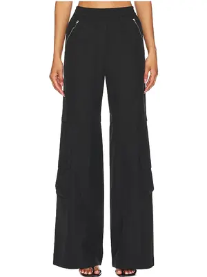 Amanda Uprichard Gia Wide Leg Pants - Black